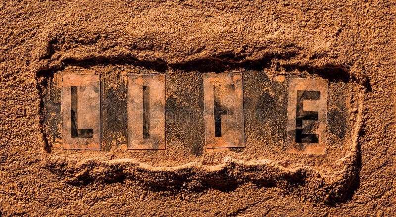 The Word Life in the Middle of Dry Orange Dust. Post-apocalyptic or ...