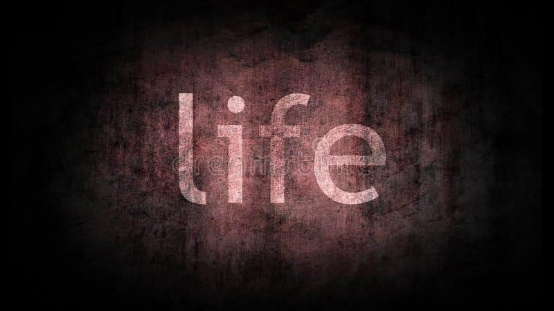 The Word `life` Written on the Old Background. Stock Illustration ...