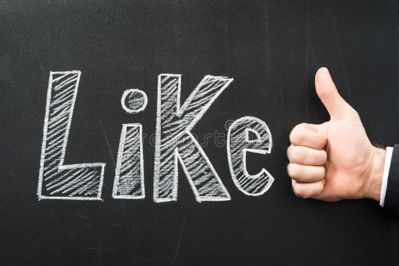 Word Like Written on Blackboard Stock Image - Image of gesture ...