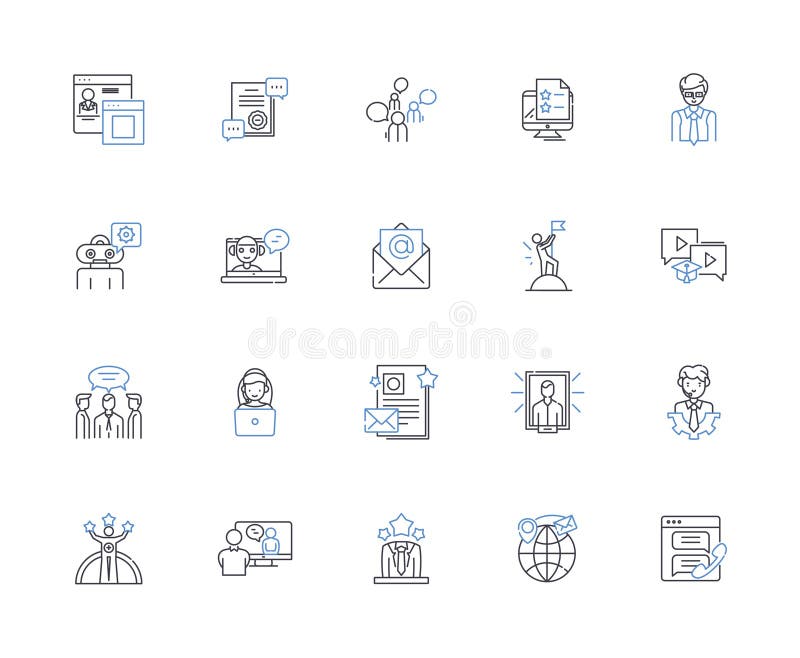 Word Line Icons Collection. I, Intelligence, Automation, Robotics ...