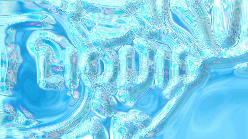 The Word Liquid on a Moving Background. Abstract Moving Fluid Stock ...