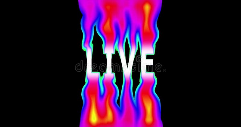 The Word Live is Made in the Style of Hellish Animation. the Text Live ...