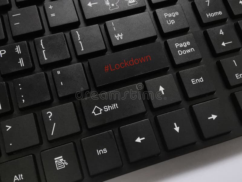 Word Lockdown on Komputer Keyboard. Stock Photo - Image of lockdown ...