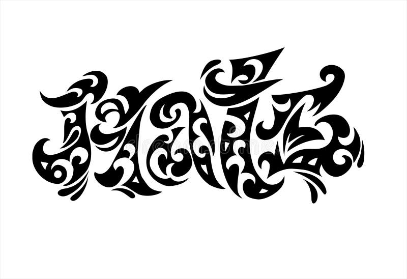 Word logo Hate tatoo stock vector. Illustration of decorative - 19648188