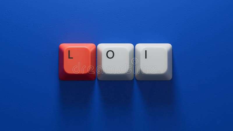 Word Loi With Computer Keyboard Keysclose Up Of Computer Keyboard Keys Stock Illustration