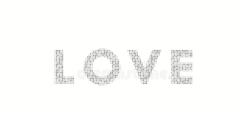 Binary Code Forming Love Word Animation Stock Footage - Video of ...