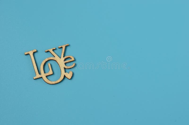 The Word Love on a Blue Background. Stock Photo - Image of template ...