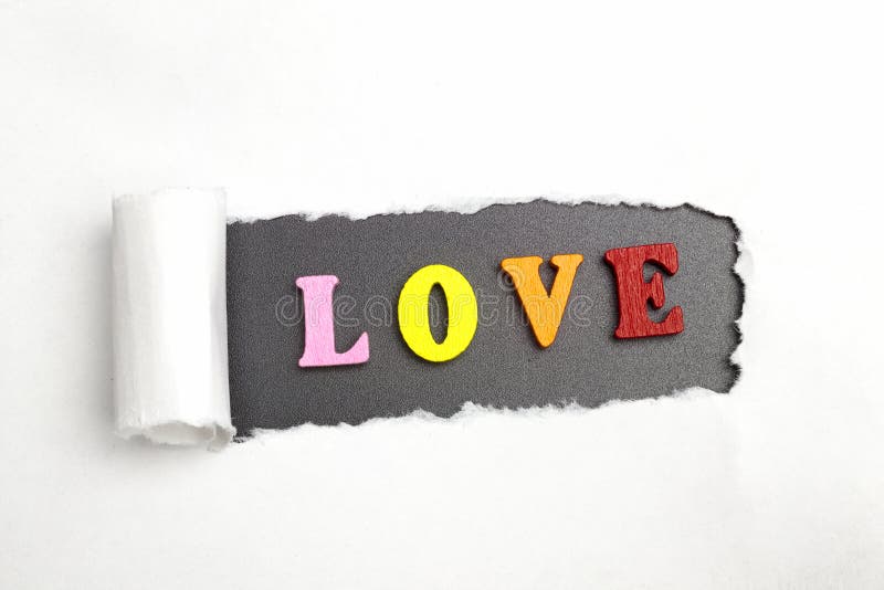 The word love. stock photo. Image of paper, roll, romance - 84423786