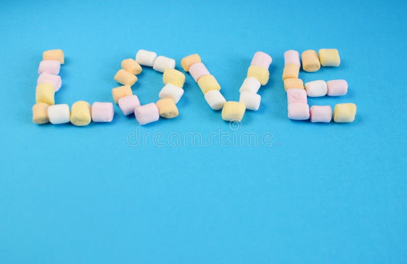 Blue Colour Word Love Written in Neon with White in Black Background ...