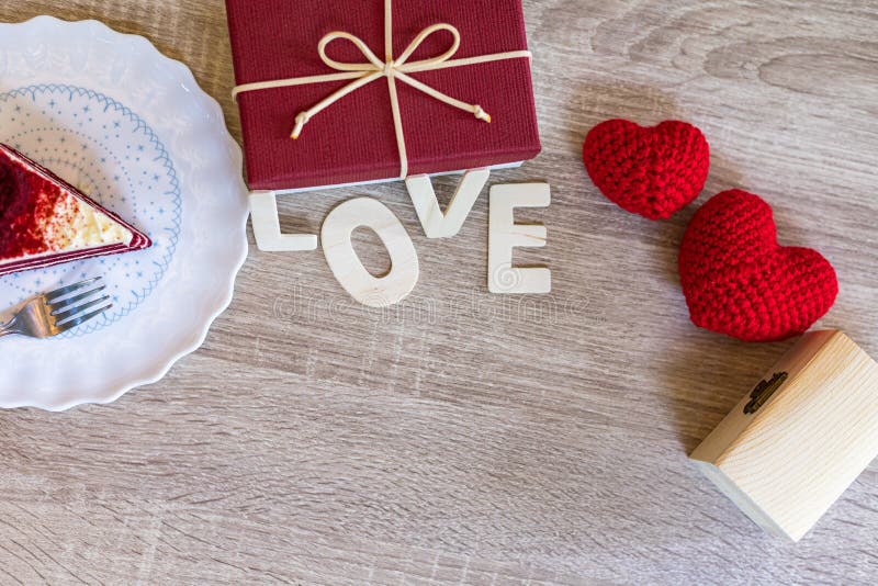 Word is `Love` on the Table. Love, Gift Box Valentine Concept Stock ...