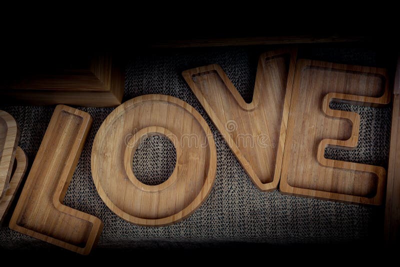 The Word of Love Written in Letters Stock Photo - Image of words, text ...