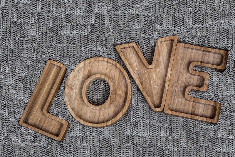 The Word of Love Written in Letters Stock Image - Image of heart ...