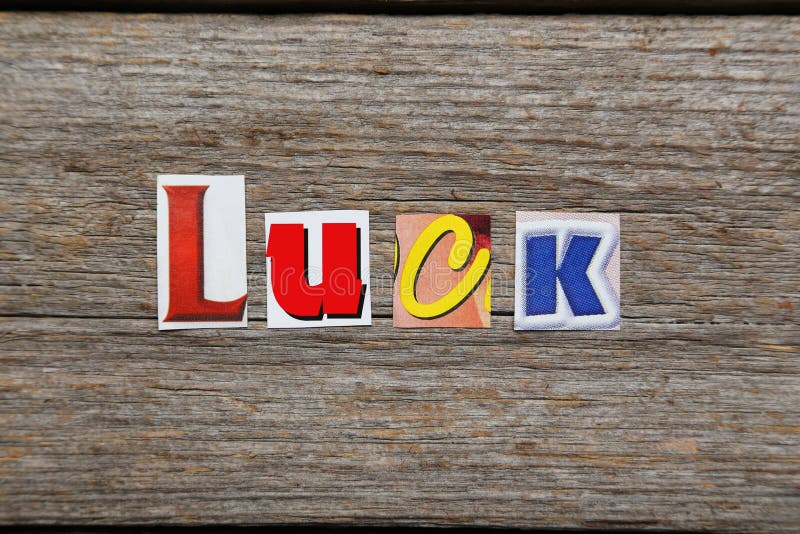 The word Luck stock image. Image of table, fortunate - 64332183