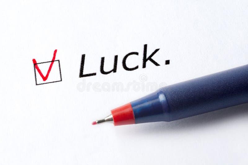 The Word Luck is Printed on a White Background. Stock Photo - Image of ...