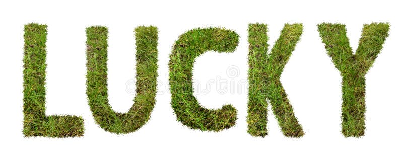 Word of Lucky Made from Grass Stock Photo - Image of letter, banner ...