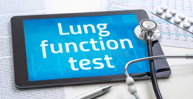 The Word Lung Function Test on the Display of a Tablet Stock Image ...