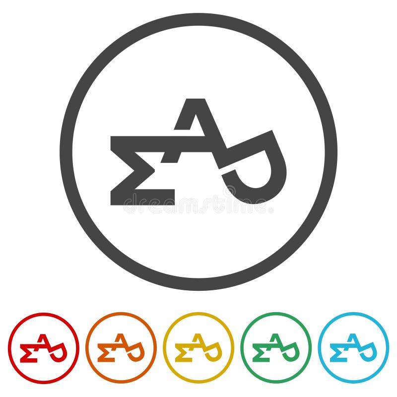 Word MAD Logo. Set Icons in Color Circle Buttons Stock Illustration ...