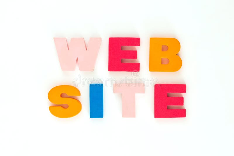 Word Made Up of Multicolored Letters. Web Stock Photo - Image of child ...