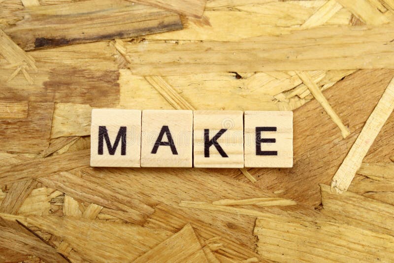 Word made of wooden blocks stock photo. Image of achieve - 228752200