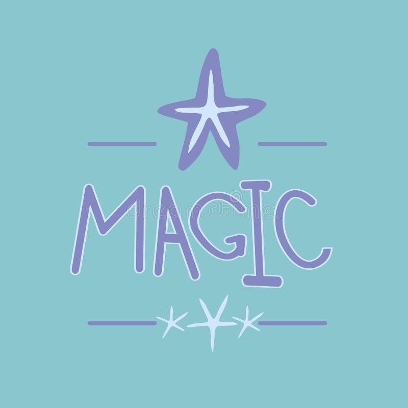 Word Magic and Stars.Vector Stock Vector - Illustration of card ...