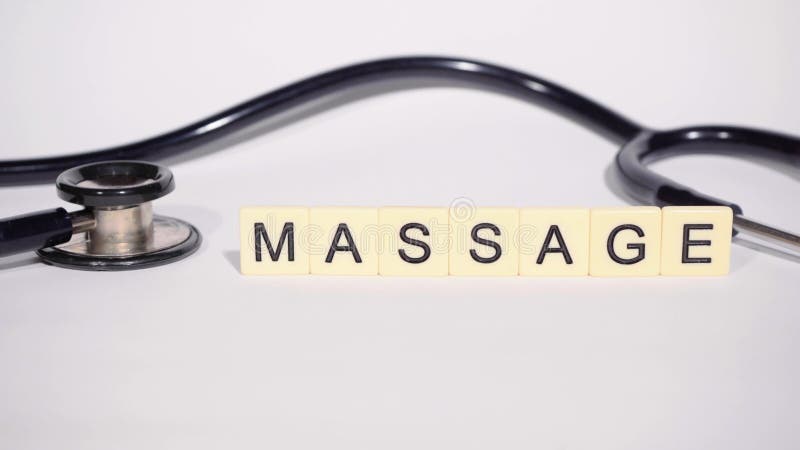 Word MASSAGE with Stethoscope Stock Video - Video of infographic, word ...