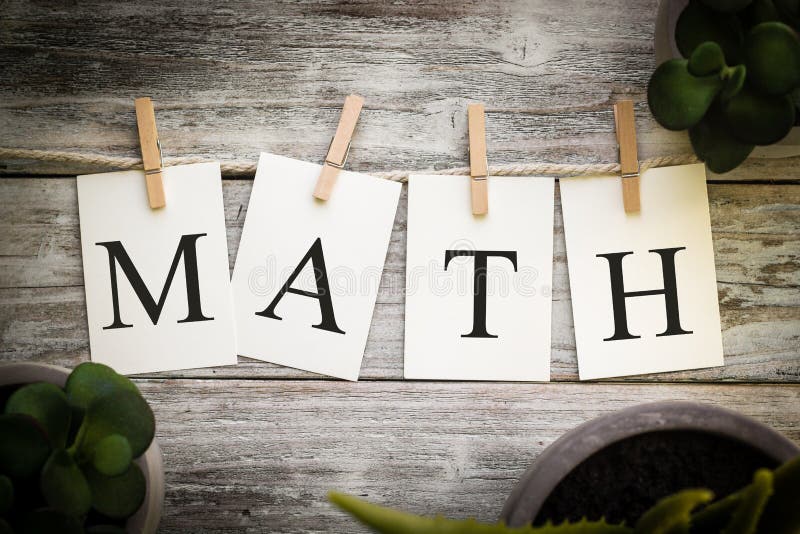 The Word MATH Concept Printed on Cards Stock Image - Image of ...