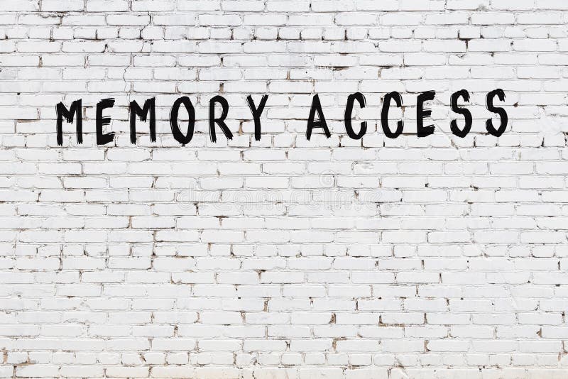 Word Memory Access Painted On White Brick Wall Stock Image - Image of ...