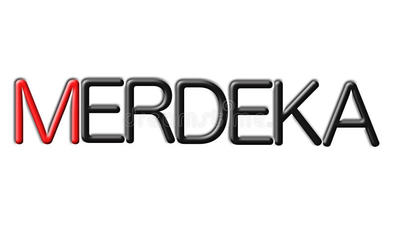 The Word "MERDEKA" Design. Stock Vector - Illustration of design ...
