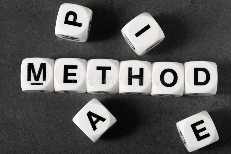 Word method on toy cubes stock photo. Image of cubes - 94613916