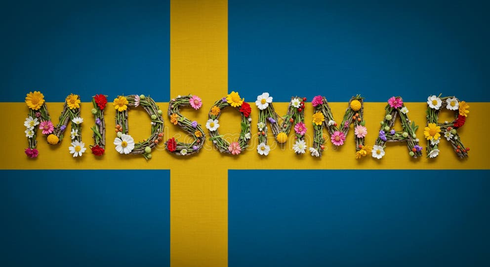 The Word "MIDSOMMAR" is Creatively Formed Using Vibrant Flowers and ...