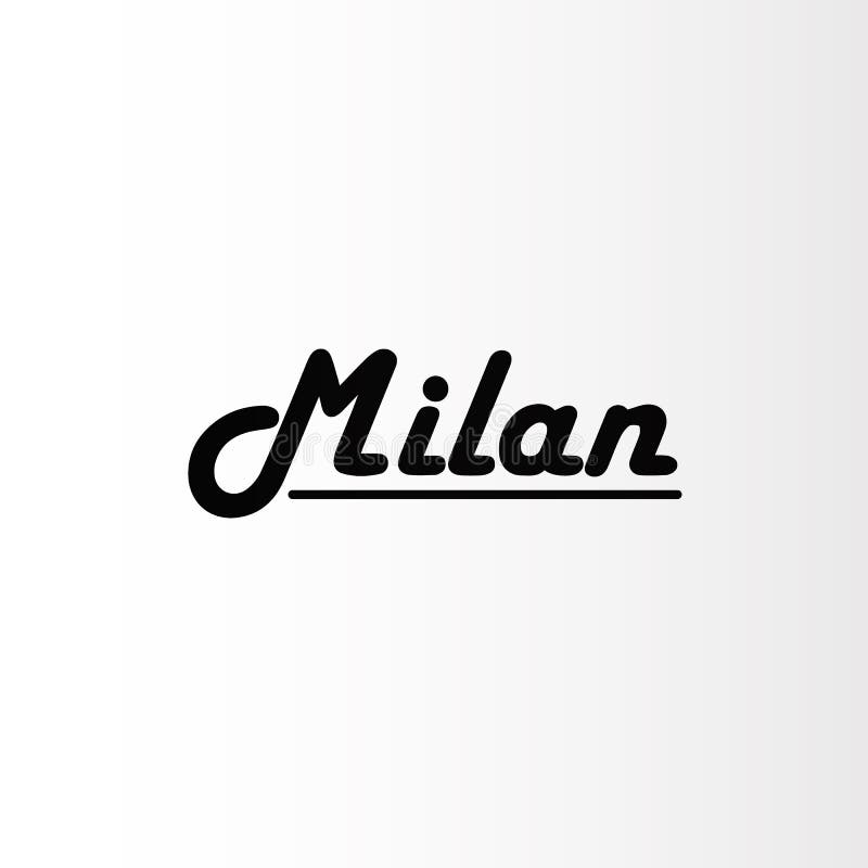 Word Milan Vector Logo Design Stock Vector - Illustration of italy ...