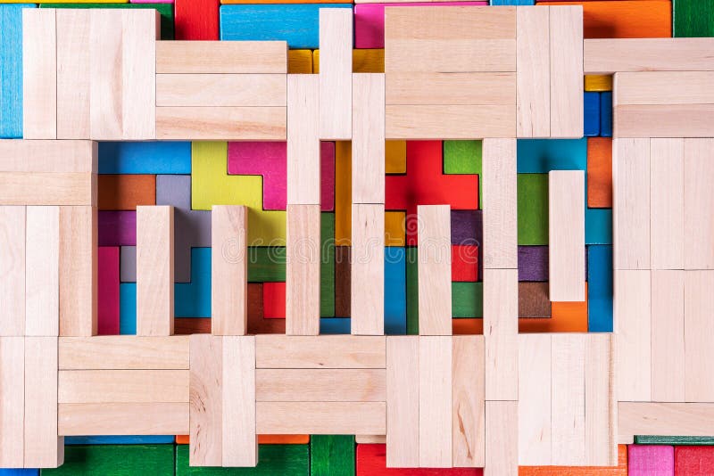 The Word of Mind of Multi Colored Wooden Blocks on a Wooden Background ...
