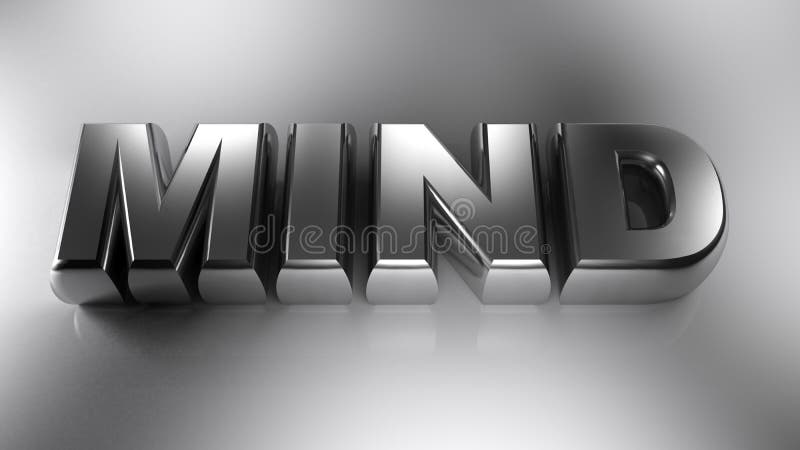 3D Illustration Of The Word Mind Stock Illustration - Illustration of ...