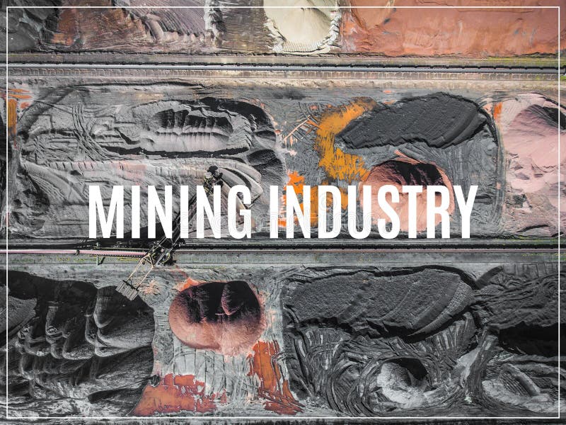 Word Mining Industry.Coal and Sand Mine. View from Above. Stock Image ...