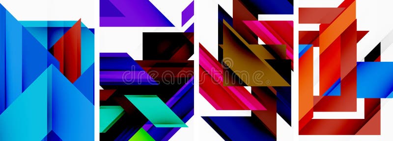 The Word Miracle is Made Up of Colorful Geometric Shapes Stock Vector ...