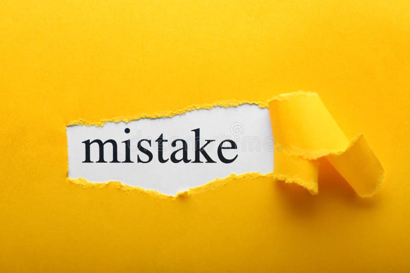 Word MISTAKE Under Torn Paper, Top View Stock Photo - Image of torn ...