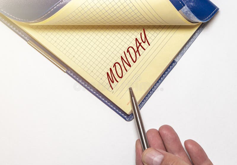 Monday Written in Letter Colorful Alphabet Blocks Isolated on White ...