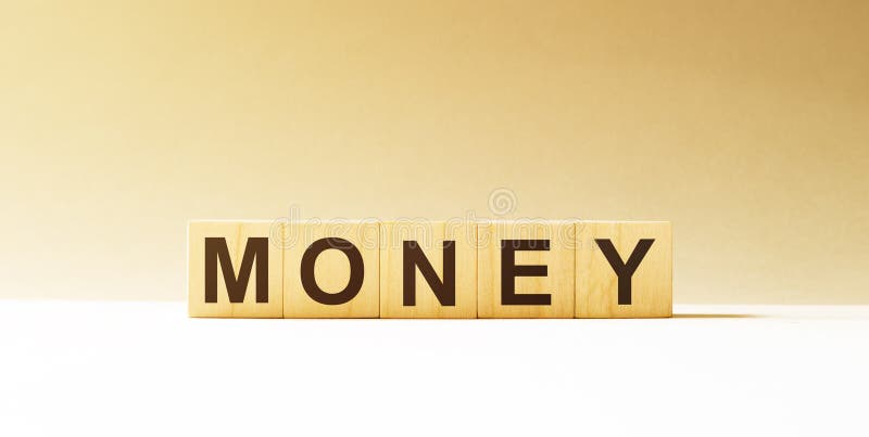 Word Money Made with Wood Building Blocks Stock Photo - Image of ...