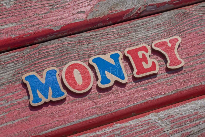 Word Money Made of Wooden Letters Stock Photo - Image of rural, painted ...