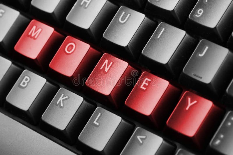 Word Money Written with Keyboard Buttons Stock Photo - Image of color ...