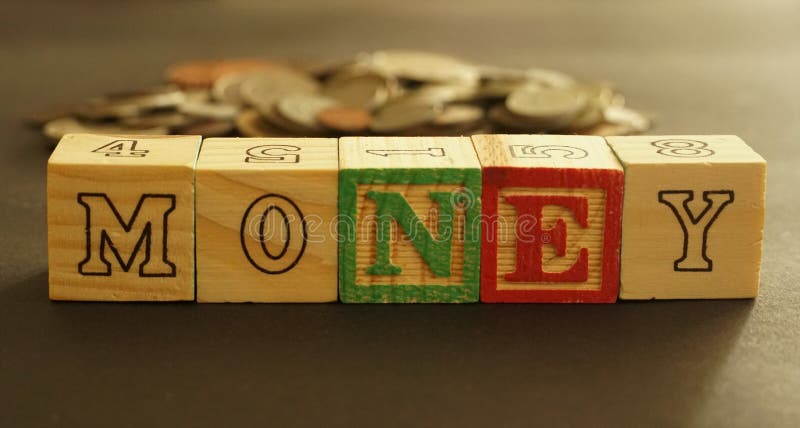 Wooden Cubes Forming the Word Money Stock Image - Image of background ...