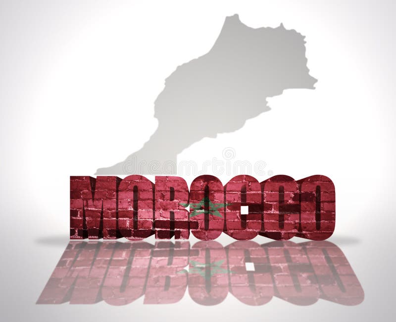 Word Morocco Country is Written with Leaves on a White Insulated ...