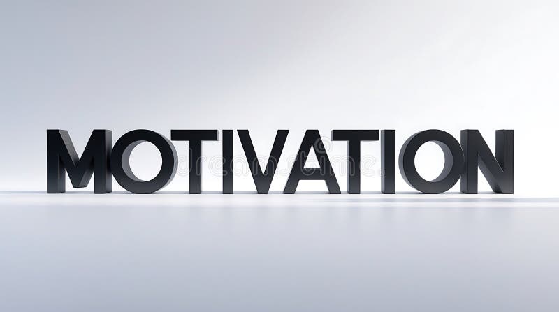 Bold Typography Displaying the Word Motivation on a Neutral Surface ...