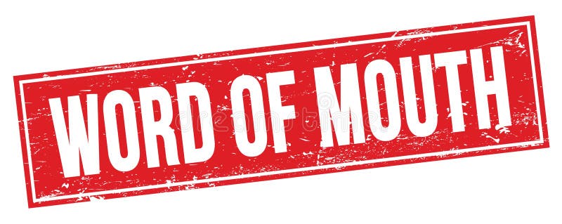 WORD of MOUTH Text on Red Grungy Rectangle Stamp Stock Illustration ...