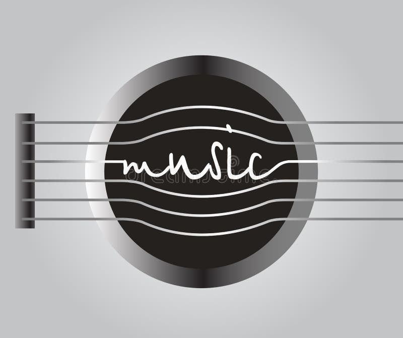 Guitar Strings with Piano Key Music Instrument Logo Design Vector Stock ...