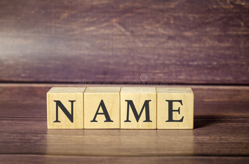 Word NAME Made with Wood Building Blocks Stock Image - Image of quote ...