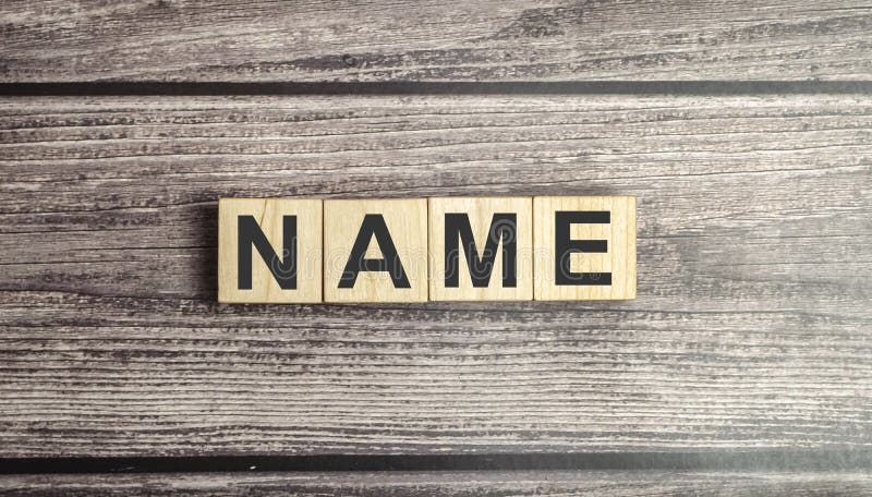 Word NAME Made with Wood Building Blocks Stock Image - Image of ...