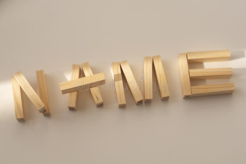 The Word Name Made of Wooden Blocks, Brand and Naming Concept. Stock ... The Word Name Made of Wooden Blocks, Brand and Naming Concept. Stock ...