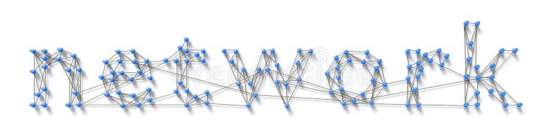 The word network with pins stock illustration. Illustration of pins ...