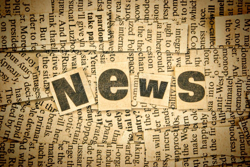 Collage cut from newspaper stock photo. Image of copy - 142795446